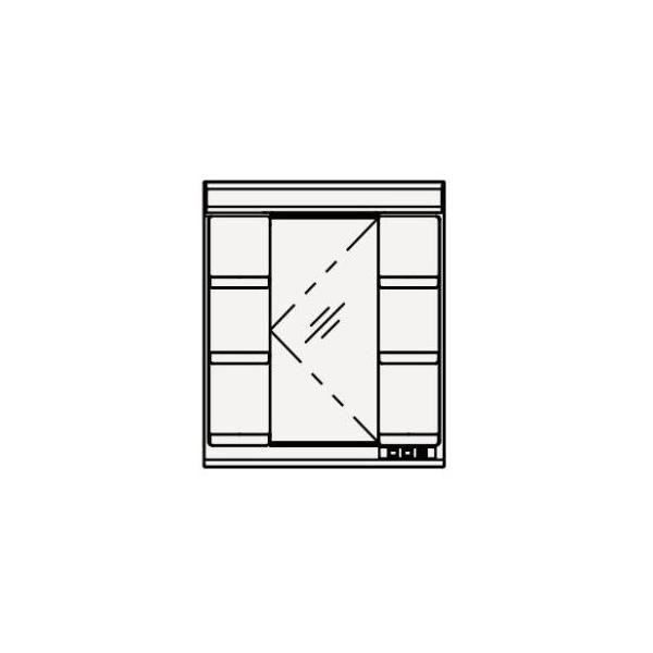 FANCIO(ファンシオ)ミラーキャビネット（1面鏡）●ＬＥＤ（7.3W）●くもり止めヒーター付●コンセント2個付（合計1200W）●歯ブラシ立て間口：75cm奥行/高さ：17cm/90cm※製品仕様は予告なく変更される場合がございます。ご...