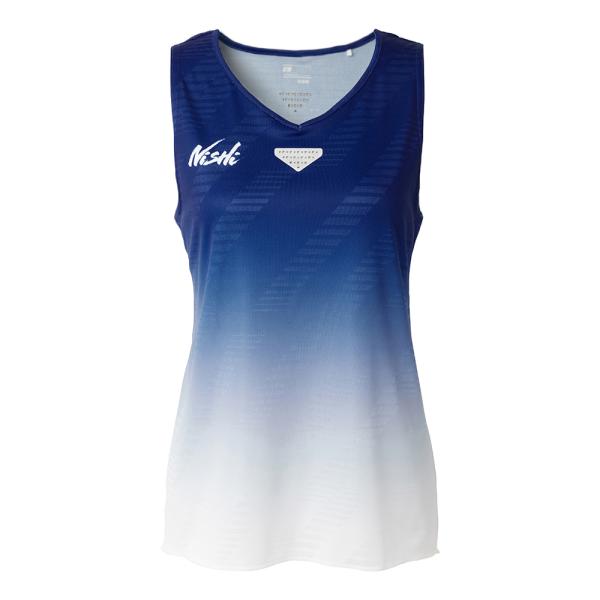 メーカー：Nishi ニシ・スポーツカテゴリ：陸上・ランニング種別：ランニングウエア商品名：ジャガードレーシングランニングトップ（レディス）限界突破を目指すための機能：ハイテクラインシリーズ背中モビリティシルエット、胸・背・脇に配したエアー...