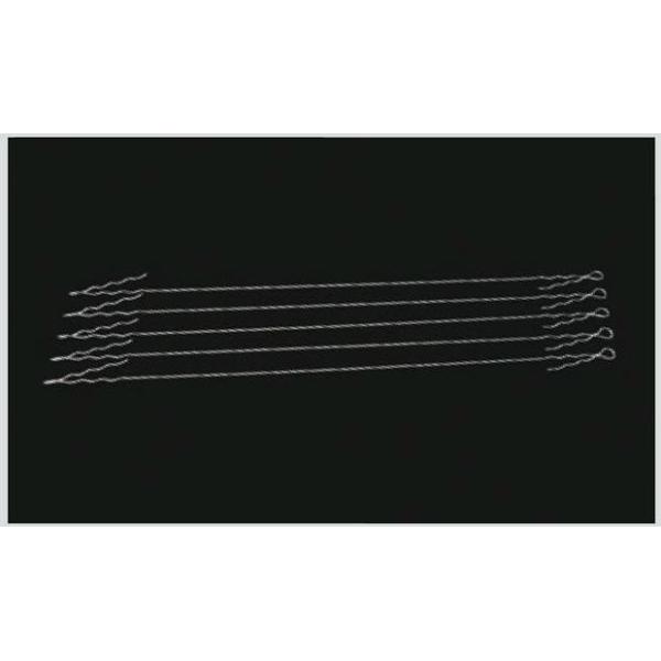 メーカー：nishi ニシスポーツ商品名：ハンマーピアノ線 F353A仕様：■対応するハンマーF201(一般男子用）、NF245（マスターズ用）●仕様　5本1組　メッキ付き　φ3mm以上●重量/85g（1本）●材質/ばね鋼線　■ハンマーの種...