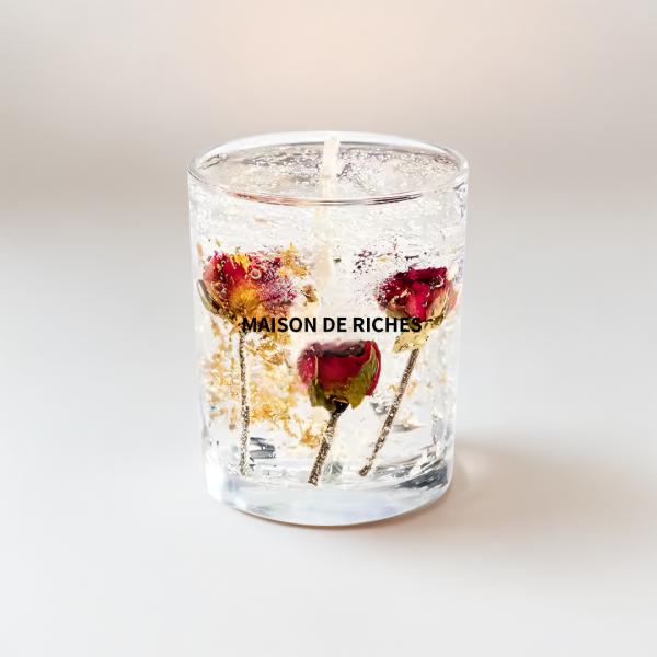 ★オシャレに「わたし」のヒラメキを感じる！オシャレにパワーアップ WISH CANDLE★WISH POWER CANDLE【最強LOVE運】ぷるぷるとしたゼリー状のキャンドルに、パワーストーンを閉じ込めた「WISH POWER CANDL...