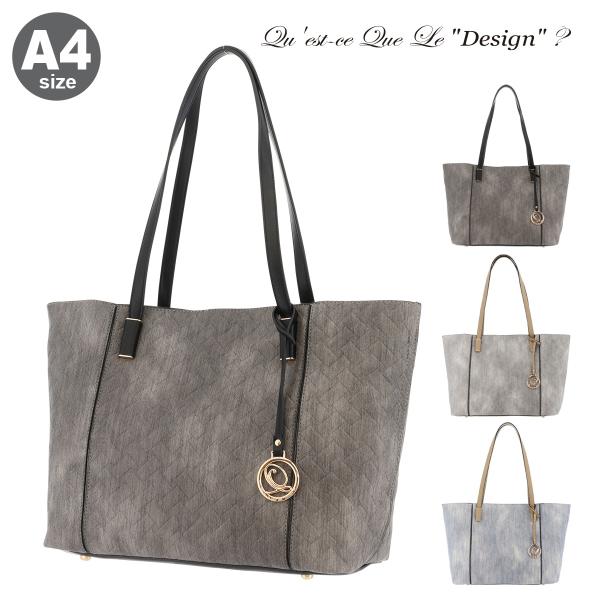 ■サイズ：約W32×H26×D12cm対応サイズ：A4女性雑誌可重量：約710g持ち手長さ：約61cm■カラー：ブラックグレーブルー■素材：合成皮革ポリエステル■仕様：ファスナー式開閉内側：フリーポケット×2ファスナーポケット×1マグネット...