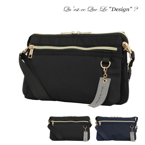 ■サイズ：約W27×H16×D4cm重量：約260gショルダー長さ：約77〜140cm(取り外し可)■カラー：ブラックネイビー■素材：ポリエステル■仕様：ダブルファスナー式開閉内側：ファスナーポケット(ファスナー式メッシュポケット×1フリー...