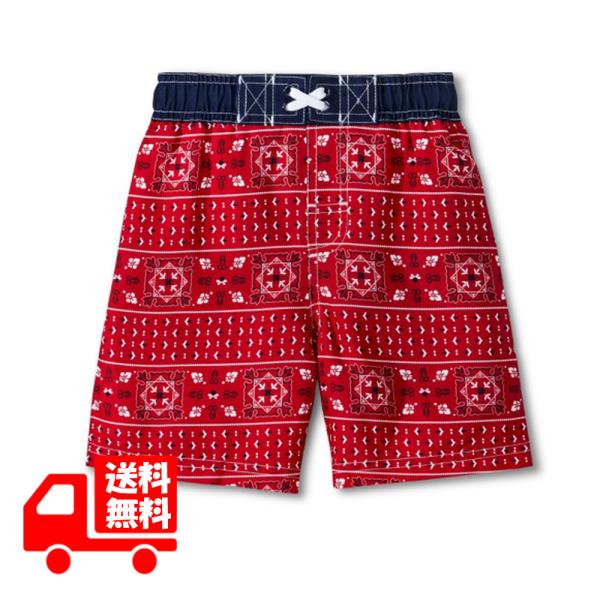 Circo　ボーイズ　水着　アメリカからのインポート赤いバンダナ柄が目立ちます！UPF 50+素材：100%ポリエステル　サイズが大きい場合脱げてしまうのでジャストサイズをおすすめします。下記サイズご参照ください。サイズ12M(日本サイズ：...