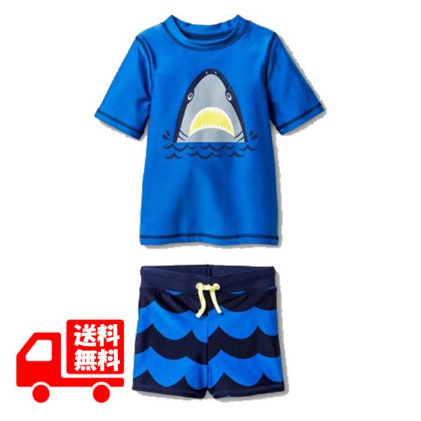 cat&amp;jack　ボーイズ　水着　アメリカからのインポートシャークプリントのラッシュガードとウェーブをイメージしたパンツがセットになったオシャレなセットアップ♪セット価格でお得です！！海やプールで子どもたちは楽しくて時間を忘れて遊び...