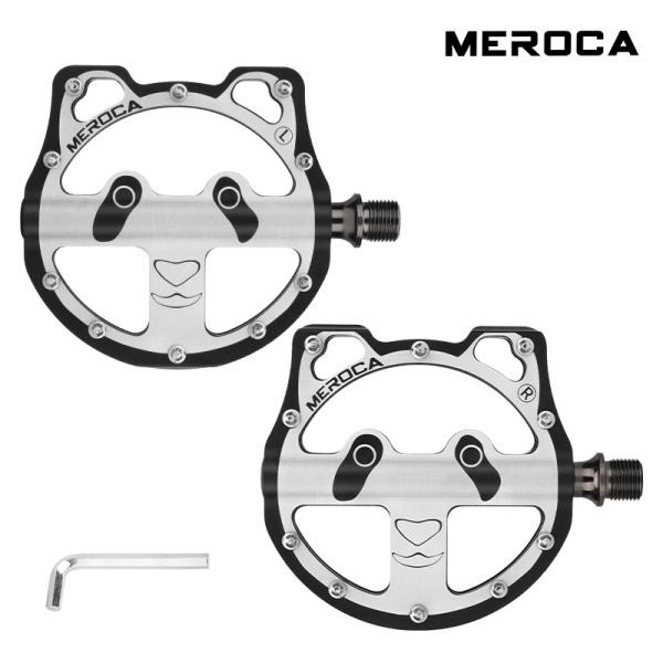 メーカー　：MEROCA品番　　　：B329本体素材　：アルミ合金スピンドル：クロムモリブデン鋼カラー　　：ブラック*シルバーサイズ　　：100.5mm*98.5mmベアリング：シールドベアリング×3重量　 　 ：355g/ペア原産国   ...