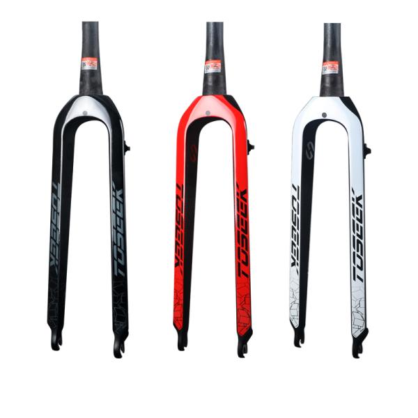 メーカー：TOSEEK素材：TORAY T800カーボン　　重量：約514g±20gエンド幅：100mm*9mm対応ローター：160mmコラム径：上28.6mm、下39.8mmコラム長：300mmオフセット：45mm仕上げ：3K　艶有り　　...