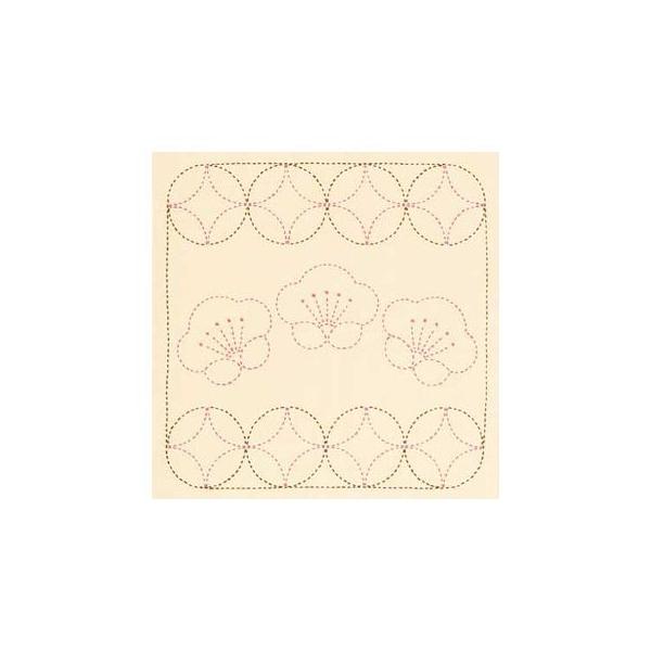 ・さしこキット(花ふきん)・刺子244・生成・メール便可