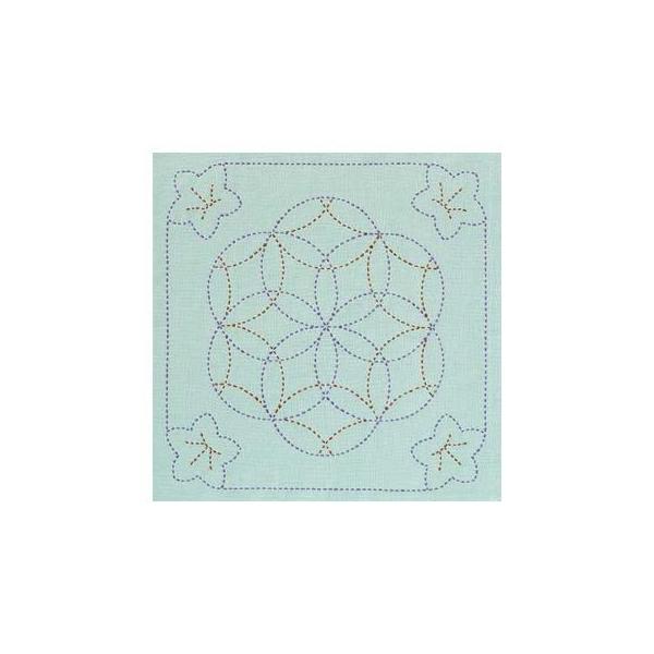 ・さしこキット(花ふきん)・刺子245・浅葱・メール便可
