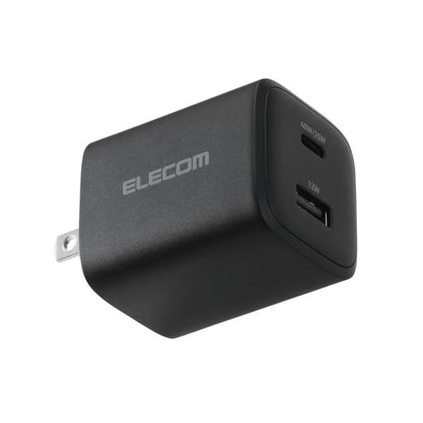 Type-C/USB-Aブラック/-/EC-AC10740BK・USB Type-C(TM)ポートとUSB-Aポートを搭載し、対応するスマートフォン・タブレット・ノートパソコンなどを充電できるAC充電器です。・USB Power Deliv...