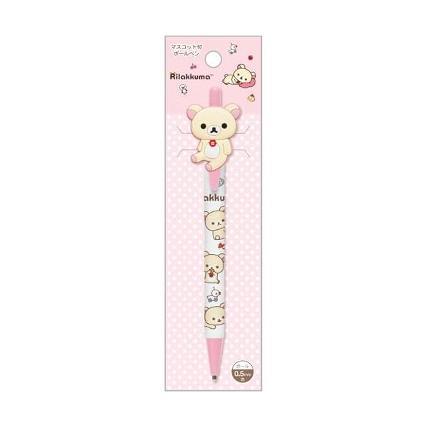 コリラックマ/-/PR14802・【サイズ】140×10Φ/0.5mmボールペン・【素材】本体：ABS樹脂+アクリル、マスコット：ATBC-PVC