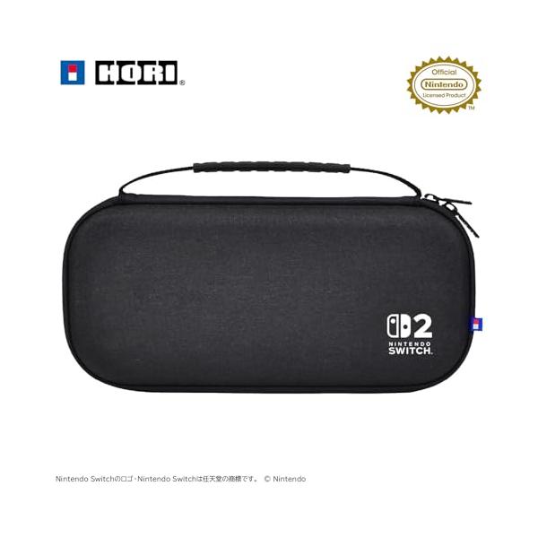 Nintendo Switch2専用/ 本体収納ポーチブラック/-/NSX-018・Nintendo Switch 2 とゲームカードを収納できるスリム形状でカバンの隙間にぴったりなポーチです。・任天堂製品との適合性が確認された、正式ライセ...