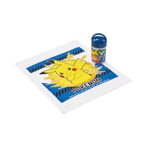 デコレーションタオルポケモン25/幅28cm x 高さ32cm/OA5AG・サイズ：横5.8×縦4.4×高12.5、おしぼり：横28×縦32cm・材質：ケース：AS樹脂、おしぼり：綿100％、使用抗菌剤の種類：無機抗菌剤・原産国：日本