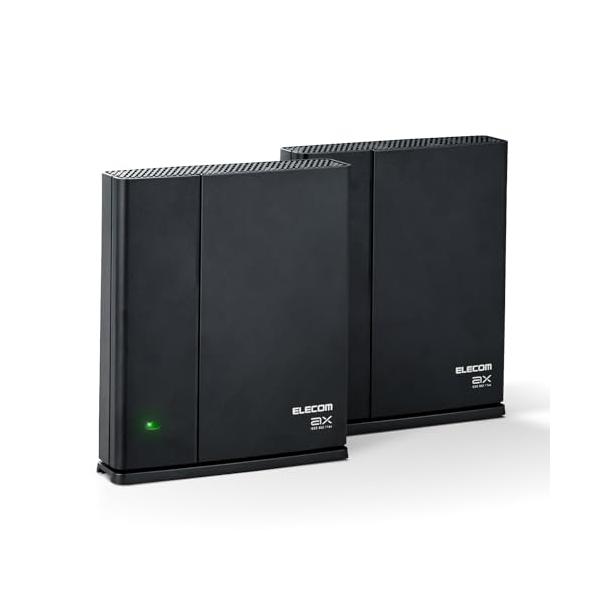 WiFiルーター+中継器ブラック  WMC-2LX2-B・メッシュネットワークを構築することで、家中どこでも快適にインターネットを利用できるEasyMeshスターターキット(EasyMesh対応ルーター・EasyMesh対応中継器、各1台)...