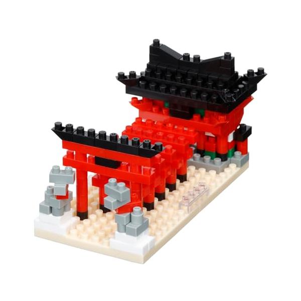 稲荷神社/S/NAN23436・日本のランドマークを手のひらサイズに収めた新ラインが登場！・古くから稲作・農業の神様として信仰されている「お稲荷様」。・正面に鎮座する狛狐や、トンネルのように続く千本鳥居も再現！・難易度：1 ピース数：240