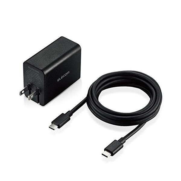 Type-Cポート・C-Cケーブル付・  ACDC-PD1265BK・USB Power Deliveryに対応し、対応するノートPCやスマートフォン、タブレットなどを超高速充電できるGaN(窒化ガリウム)を採用した小型で軽量、かつ高出力な...