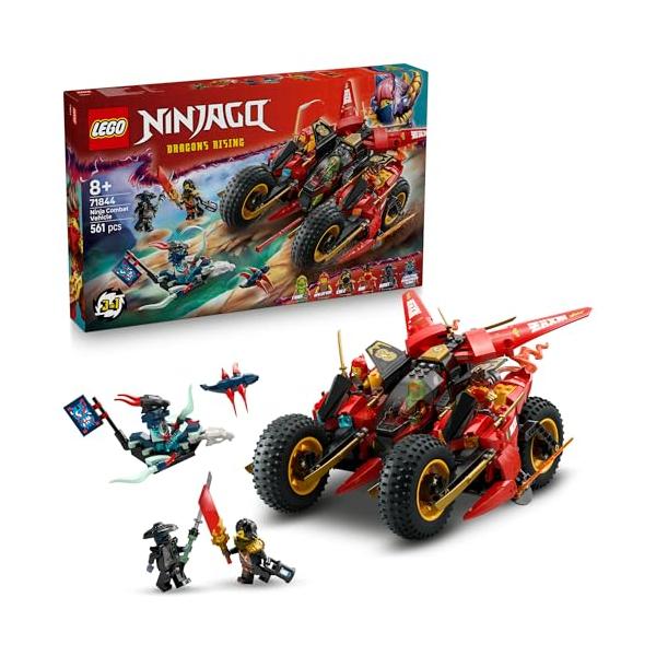 ニンジャ・コンバットビークル / 71844・1セットにカッコいいのりものが3台 ? 陸や空で繰り広げられた『ニンジャゴー ドラゴンライジング』シーズン3の迫力あるバトルシーンを再現できます（対象年齢：8才以上）・のりものが合体 ? カイの...
