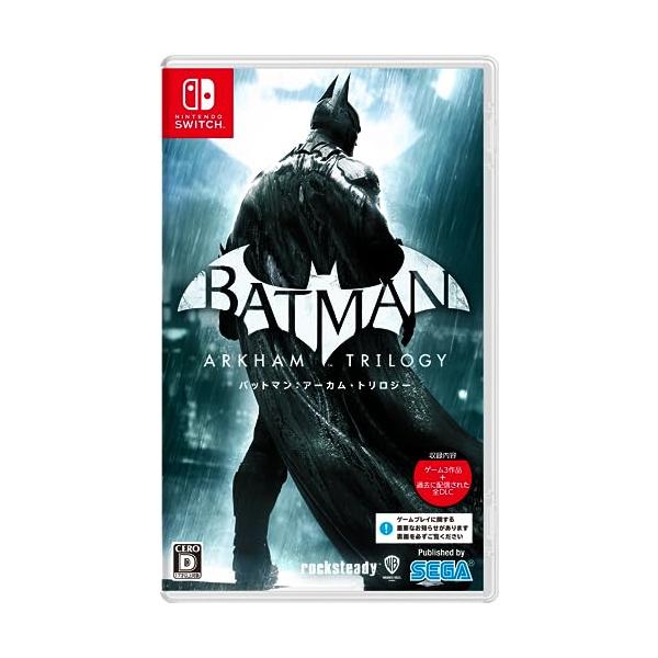 Switch版・『バットマン：アーカム・トリロジー』で、ゴッサム・シティの究極の守護者になろう。・至高の三部作のゲーム本編、すべてのダウンロードコンテンツを1つに収めたパッケージで、Rocksteady?Studiosの最高のゲームプレイ＆...