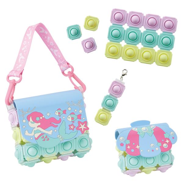 ・「Push Pop Life!! アクアマーメイドバッグセット」が登場！・(c)BANDAI・［使用電池］電池・不要・［対象年齢］5才〜