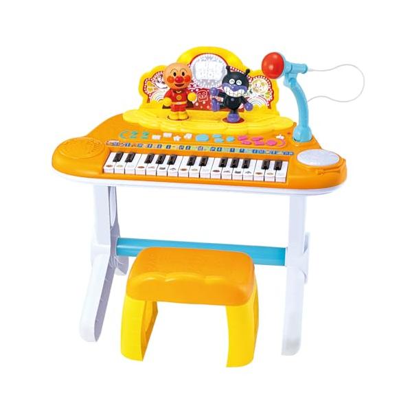 イエロー/-/182786・機能盛りだくさんでいっぱい遊べる、長く使えるキーボード！・演奏に合わせてアンパンマンとばいきんまんがダンス！キラキラピカピカ光るイルミネーションボードは絵柄と色が変わります。・「光ナビレッスン」と「ドレミレッスン...