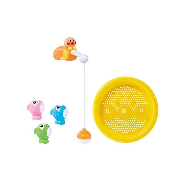 ・アンパンマンと一緒にお風呂で楽しくさかなつり！・おさかなフロートは磁石でピタッ！とくっつくので、小さなお子様も簡単に釣ることができます。・リールを回すとカリカリと音が鳴るので、さかなつり気分が楽しめます。・釣れたおさかなフロートはアンパン...