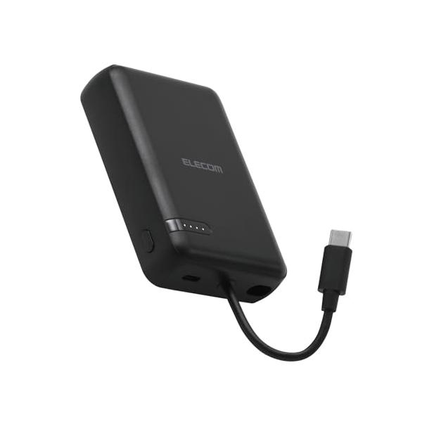 10000mAhブラック/-/EC-C34BK・本体にケーブルが付属した、ケーブル一体型のモバイルバッテリーです。・ポーチや小さなバッグにも収まるコンパクトサイズ。ケーブルをわざわざ持ち運ぶ必要がないので、お出かけの際の持ち運びにも便利です...