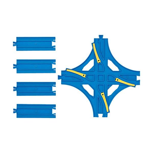 ・ 17.02 x 1.52 x 17.27 cm 4904810112907・R-14 Crossed Point Rail (w/Half Straight Rail 4 pieces)