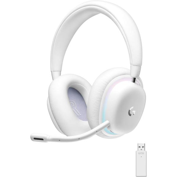 G735ホワイト/G735WL【物理的仕様】高さ:230mm 幅:220mm 奥行き:60mm 重量:273g  【技術仕様】 ・273gの軽量デザインと快適性 ・LIGHTSPEEDおよびBluetoothワイヤレス ・ブロードキャスト品...