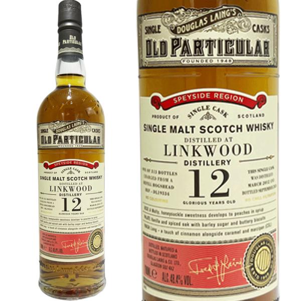 商品名 リンクウッド 12年 ダグラスレイン オールド パティキュラー 2012ブランド名 ダグラスレイン / リンクウッド単品容量 700mlアルコール度数 48.4%ヴィンテージ 2012年原産国／製造国 イギリス