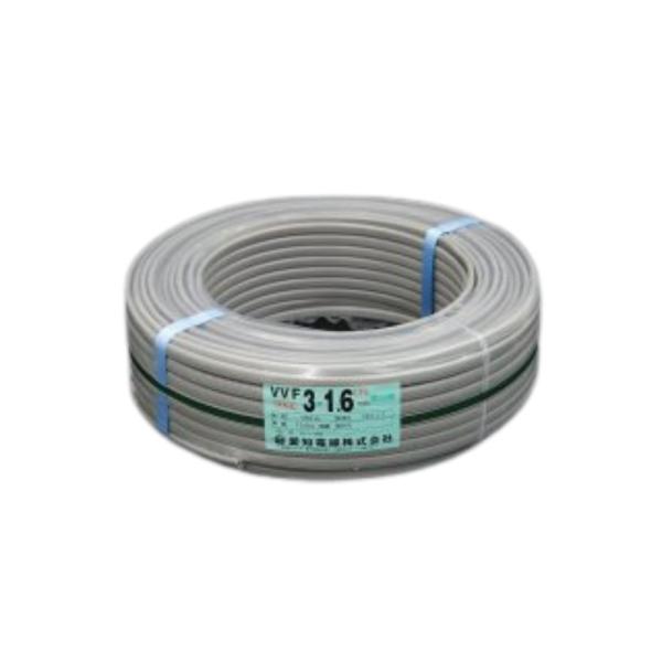【送料無料】アウトレット品 愛知電線 VVFケーブル 3×2.6mm LFV 条長:100m製造1〜2年以内VVFケーブル 3×1.6mm LFV 条長:100m 13kg 黒白緑   電気工事上の使いやすさを徹底的に追求。シースの剥離性、...