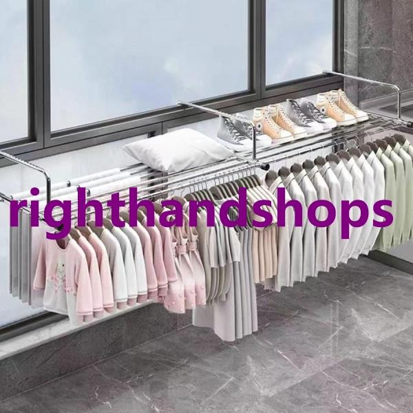 - 多機能：衣類やタオルハンガーとして使用したり、靴を平置きにして乾燥させたり、鉢植えや雑貨を置いたりすることができます。十分な長さの伸縮ポール、掛け布団を乾かすこともできます。- 耐荷重と堅牢性：錆びないステンレス製で、厚みのあるトリプル...