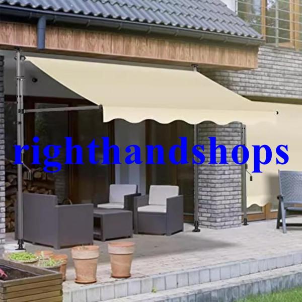 【高さ調節可能なデザイン】：高さは2.15M-3.1Mの間で調節可能で、様々なシーンやニーズに応じて簡単に調節 できます。太陽の角度やアクティビティーのニーズに応じてオーニングの高さを調節し、快適なアウトドア体験 をお約束します。【簡単設置...