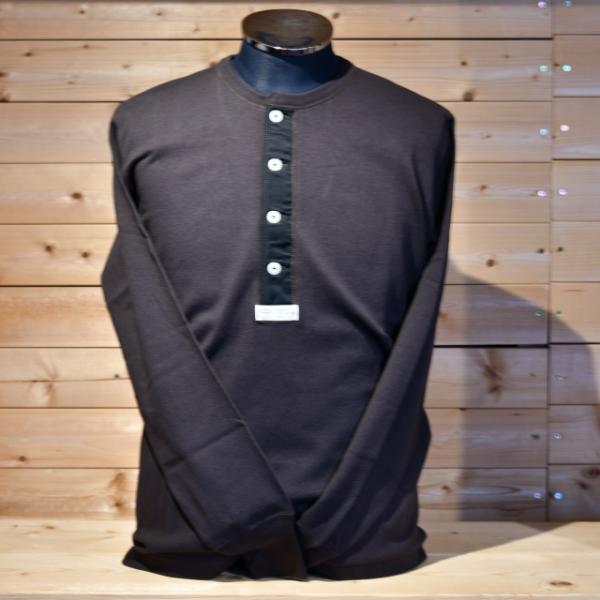 フリーホイーラーズ Freewheelers "Henley Necked L/S Shirts" #2235001 Col:J.Black