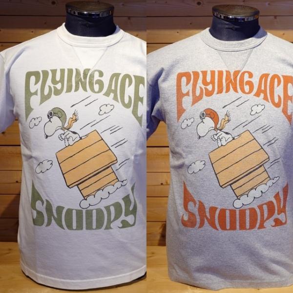 トイズマッコイ TOYSMcCOY Tシャツ  PEANUTS TEE " FLYING ACE SNOOPY" TMC2636 Col:Off-White,Ash￥10,000(税抜)