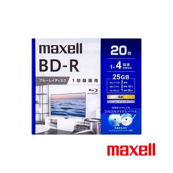 【商品型番】BRV25WPG.20S【入　数】20枚【規格】BD-R【録画タイプ】1回録画【記憶容量】25GB（1層）【録画時間】BSデジタル：2時間10分（130分）/ 地上デジタル：3時間（180分）/ 4K BS/CS：1時間30分（...