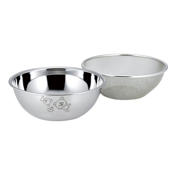 【2026/4/13 12:00  販売開始】キッチンで大活躍間違いなしのザル＆ボウルセットです★ボウルは両面にリラックマたちのかわいいプリント入り！ステンレス製品の製造で有名な新潟県燕市製というのも嬉しいポイント★サイズ：【ザル】外径22...