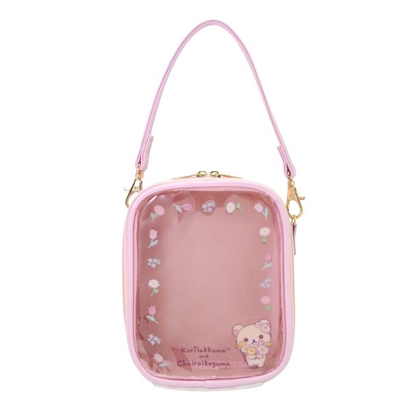 【2026/3/9 12:00  販売開始】コリコグストア限定デザインのぬいぐるみクリアポーチ（コリラックマ）です。お気に入りのぬいぐるみを入れて持ち運べる可愛いポーチです♪チェック柄やお花のイラストがとってもガーリー☆サイズ：約140×1...