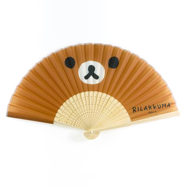 【2026/6/8 12:00  販売開始】省エネ・省スペースの猛暑対策！リラックマのお顔が目を引く「リラックマフェイス」デザインの扇子です♪扇骨部分にはリラックマとクローバーのシルエット入り！サイズ:約380×210mm（広げた状態）素材...