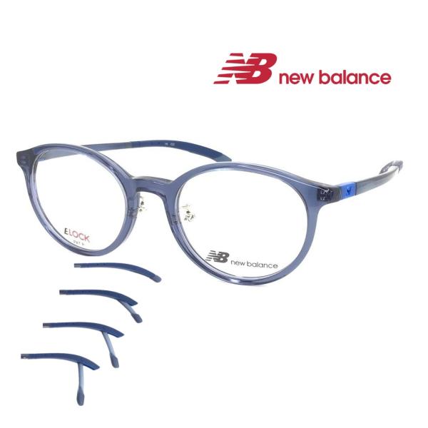 【ブランド】New Balance ニューバランス【モデル】NB06223ZX【サイズ】47□19-150【カラー】4.ネイビーブルー【素材】フロント：アセテート・テンプル：超弾性樹脂TR90【付属品】専用ケース、ロゴ入りメガネ拭きニューバ...