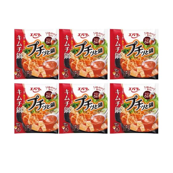 ■商品説明エバラ プチッと鍋 キムチ鍋(23gx6個)×6個セットイワシ、オキアミ、鮭、鰹節の旨みとにんにくのコク、唐辛子の辛さを程よく効かせたコク深い味わいに仕上げました。【原材料】砂糖(国内製造)、みそ、魚醤(魚介類)、醸造酢、食塩、ア...