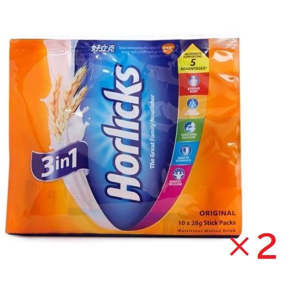 ホーリック (Horlicks) は、イギリスのグラクソ・スミスクライン (Glaxo Smith Kline) 社が製造、販売する粉末麦芽飲料のブランド。1pc=28g 数量：10pc×２（合計20ｐｃ）原産地:マレーシア/インド170m...