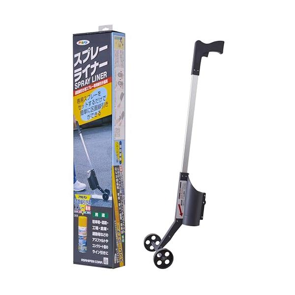 ホワイト/スプレーライナー/404602・Color:ホワイトSize:スプレーライナー・パッケージ個数:1・道路線引き用スプレーをセットするだけで簡単に区画線引きができます。・ライン引きが簡単な道路線引き用塗料スプレーの専用器具・用途:駐...