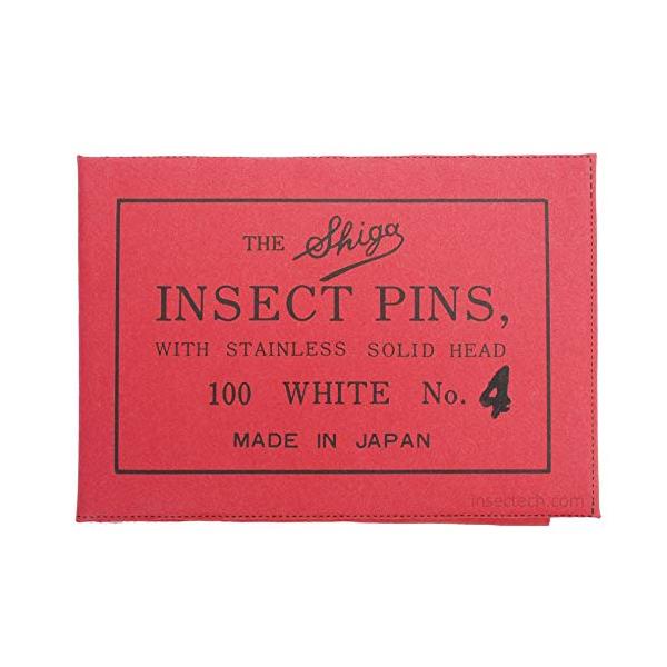 シンプル-/4号/-・Size:4号・パッケージ個数:1・昆虫針の定番、志賀の有頭インセクトピン・高級ステンレス製１００本入り・長さ：約４０ｍｍ・太さ：約０．５５ｍｍ・プラモデルのリベットやホイールワイヤーにも。