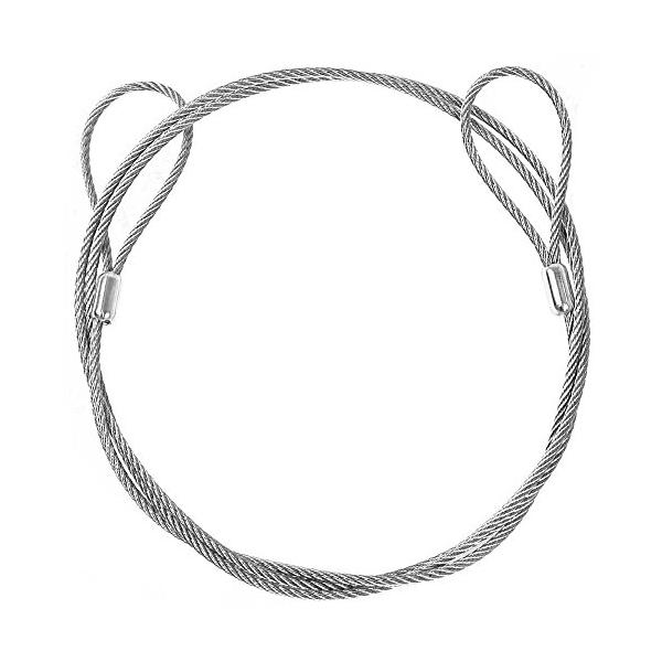 Y-21シルバー/-/Y-21・パッケージ個数:1・端末処理:両アイ加工・ロープ内容:2.0Φ×900mm・参考使用荷重:80.0kg・抗張力(kgf):130