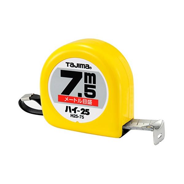 幅25mmイエロー/長さ7.5 m/H25-75BL・Size:長さ7.5 mStyle:幅25mm・パッケージ個数:1・テープ幅(mm):25・テープ機能:両面目盛(尺相当目盛は表面と同じ横方向)・長さ(m):7.5・目盛仕様:メートル目...