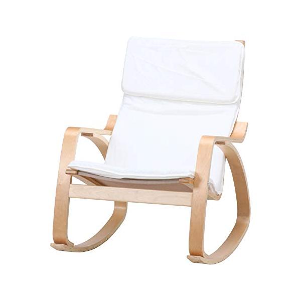 ロッキングアイボリー/幅67cm/40817・Color:アイボリーStyle:ロッキング・パッケージ個数:1・心地よい揺れでリラックス。木製ロッキングチェア・サイズ:幅67×奥行96×高さ90cm、座面高48cm・本体重量:10.5kg・...