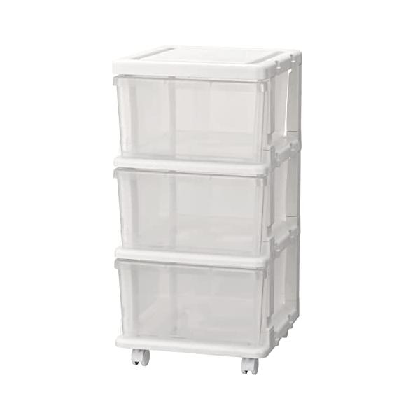 3段クリア/奥行42cm x 幅35cm x 高さ63.3cm (引き出し数 3)/SIU-3-CL・Color:クリアStyle:3段・パッケージ個数:1・本体サイズ:幅35×奥行42×高さ63.3/68.3cm・本体重量(kg):2.6...