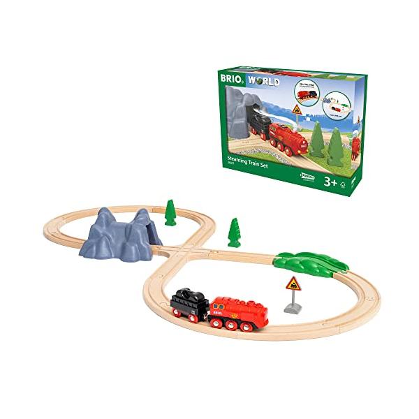 スチームエンジントレインセットスチームエンジントレインセット36017 全24ピース 3歳~ 赤、緑、グレー/ワンサイズ/63601700・Style:スチームエンジントレインセット・パッケージ個数:1・36017 スチームエンジントレイン...