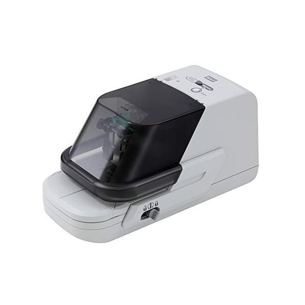 電動ホッチキスブラック/H113×W113×D229mm/EH90014・パッケージ個数:1・安全設計の電動ホッチキス。安心のセーフティバー搭載。・連続5000本とじ2〜70枚まで電動で楽々とじられる・本体サイズW113×D229×H113...