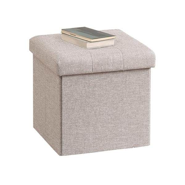 スツールライトグレー/奥行き 31cm × 幅 31cm x 高さ 30.5cm/85991・Color:ライトグレーStyle:スツール・パッケージ個数:1・インテリアに馴染む落ち着いたカラーの収納スツール・サイズ:幅31×奥行31×高さ...