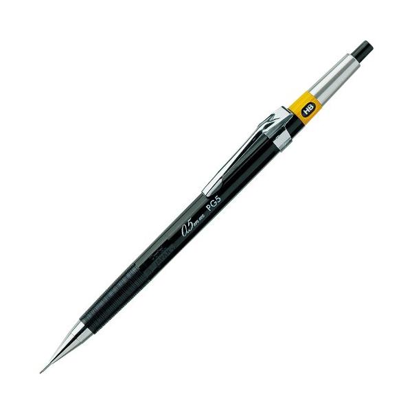 本体ブラック/0.5mm/PG5-AD・Size:0.5mmStyle:本体・パッケージ個数:1・サイズ:軸径13mm×奥行9mm×長さ147mm・重さ:10g・材質:軸:再生ABS先金:真鍮クリップ:鉄ノック:ABS・芯径:0.5mm・ス...